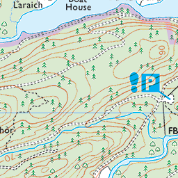 Lochan Spling, Aberfoyle - Route Map