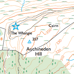 The Whangie, Kilpatrick Hills - Route Map