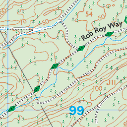Lochan Spling, Aberfoyle - Route Map