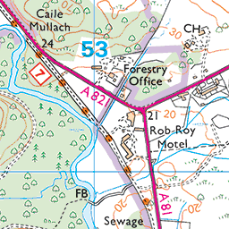 Lochan Spling, Aberfoyle - Route Map