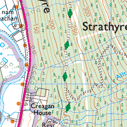 Beinn an t-Sìdhean, Strathyre - Route Map