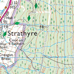 Beinn an t-Sìdhean, Strathyre - Route Map