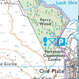 Ferry Wood and the Ord, Lairg - Route Map