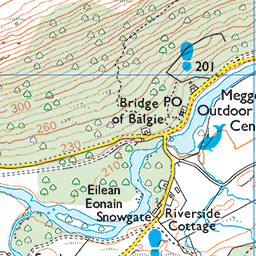 Innerwick and Bridge of Balgie, Glen Lyon - Route Map
