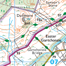 Callander to Falls of Leny circuit - Route Map