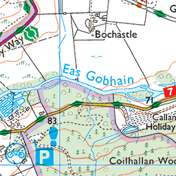 Callander Crags - Route Map
