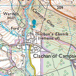 Campsie Glen, Clachan of Campsie - Route Map