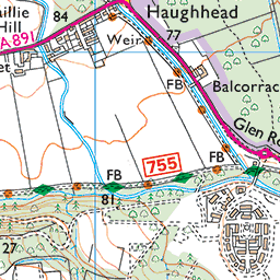 Campsie Glen, Clachan of Campsie - Route Map