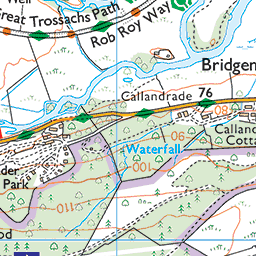 Callander to Falls of Leny circuit - Route Map