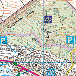 Callander Crags - Route Map