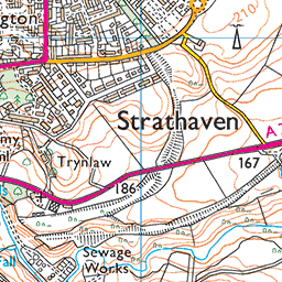 Strathaven, Sandford and Spectacle E'e falls - Route Map