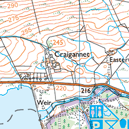 Carron Valley Reservoir shore trail - Route Map