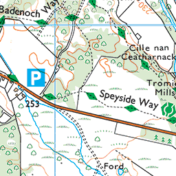 Insh Marshes - Invertromie Trail - Route Map
