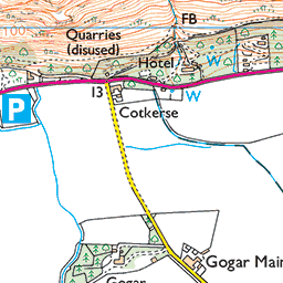 Dumyat by the hill path - Route Map