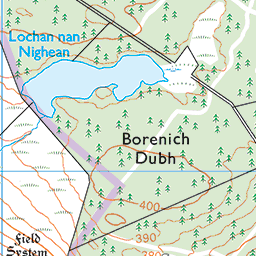 Queen's View - Allean Forest trail - Route Map