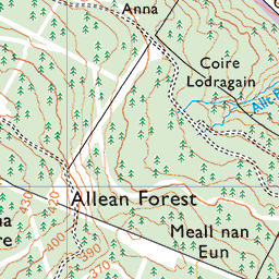 Queen's View - Allean Forest trail - Route Map