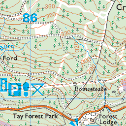 Queen's View - Allean Forest trail - Route Map