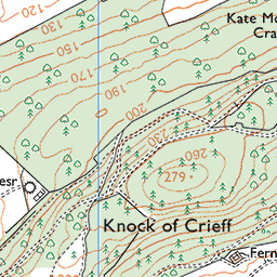 The Knock of Crieff, Crieff - Route Map