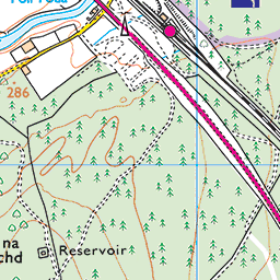 Ellan Wood and the river, Carrbridge - Route Map