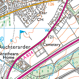 Provost's and Oak Walk, Auchterarder - Route Map