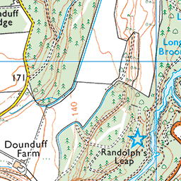 Randolph's Leap from Logie Steading - Route Map