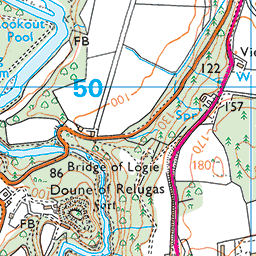 Randolph's Leap from Logie Steading - Route Map