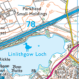 Linlithgow Palace and Loch, Linlithgow - Route Map