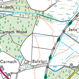 Randolph's Leap from Logie Steading - Route Map