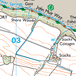 Blackness Castle, from near Bo'ness - Route Map