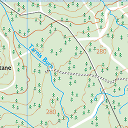 Earshaig Lochans, near Beattock - Route Map