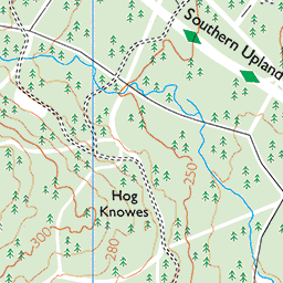 Earshaig Lochans, near Beattock - Route Map
