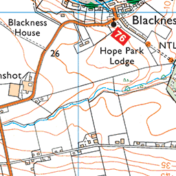 Blackness Castle, from near Bo'ness - Route Map