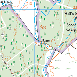 Earshaig Lochans, near Beattock - Route Map