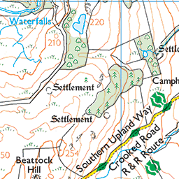 Earshaig Lochans, near Beattock - Route Map