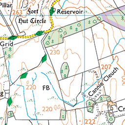 Earshaig Lochans, near Beattock - Route Map