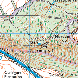 Moncreiffe Hill near Perth - Route Map