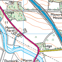 Moncreiffe Hill near Perth - Route Map