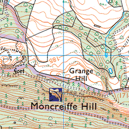 Moncreiffe Hill near Perth - Route Map