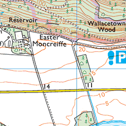 Moncreiffe Hill near Perth - Route Map