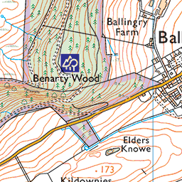 Benarty Hill, near Ballingry - Route Map