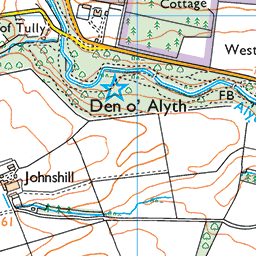 Den of Alyth, Alyth - Route Map