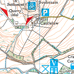Glencorse View and Castlelaw, Flotterstone - Route Map