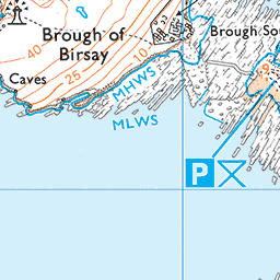 The Brough of Birsay and Earl's Palace, Mainland - Route Map