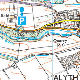 Den of Alyth, Alyth - Route Map