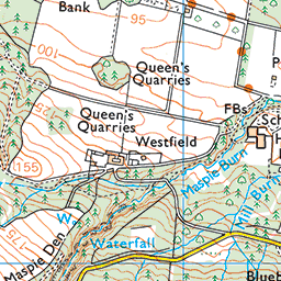 Maspie Den, Falkland - Route Map