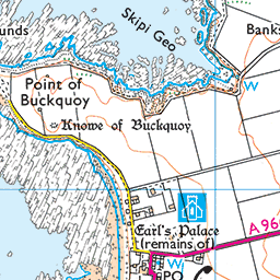 The Brough of Birsay and Earl's Palace, Mainland - Route Map