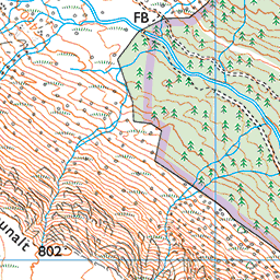 Corrie Fee, Glen Clova - Route Map