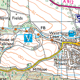 Maspie Den, Falkland - Route Map
