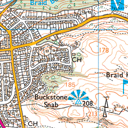 Braid Hills, Edinburgh - Route Map