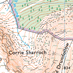 Corrie Fee, Glen Clova - Route Map